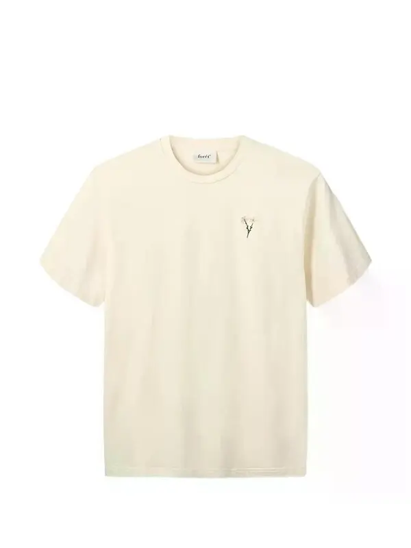 FORET Posy Floral-embroidered T-shirt - Neutrals