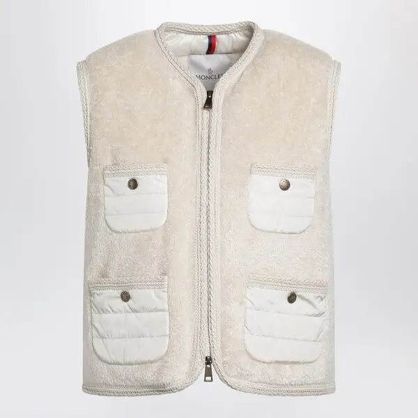 Moncler Mimosa Fleece Gilet - Beige