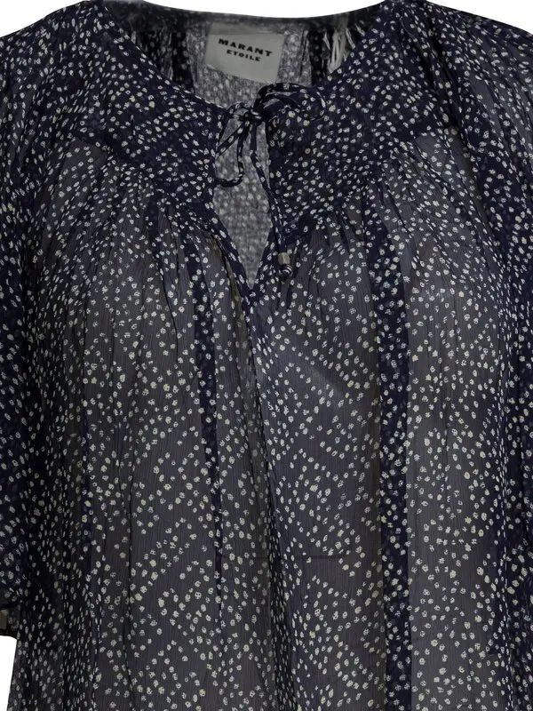 MARANT ETOILE Neslya Viscose Blouse - Blue