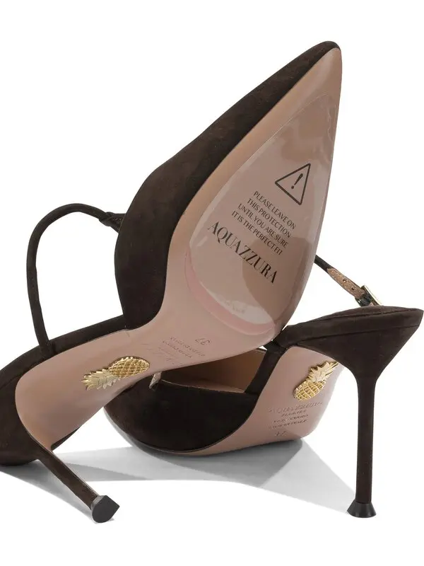AQUAZZURA Sorbonne 85mm Mules - Brown