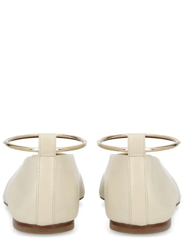 JIL SANDER Ballerina With Anklet - Beige