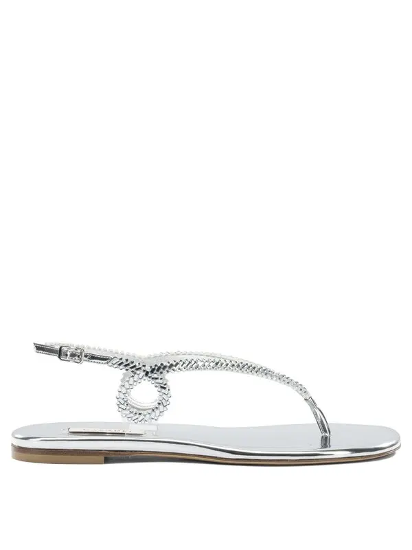 Casadei Leather Sandals - Silver