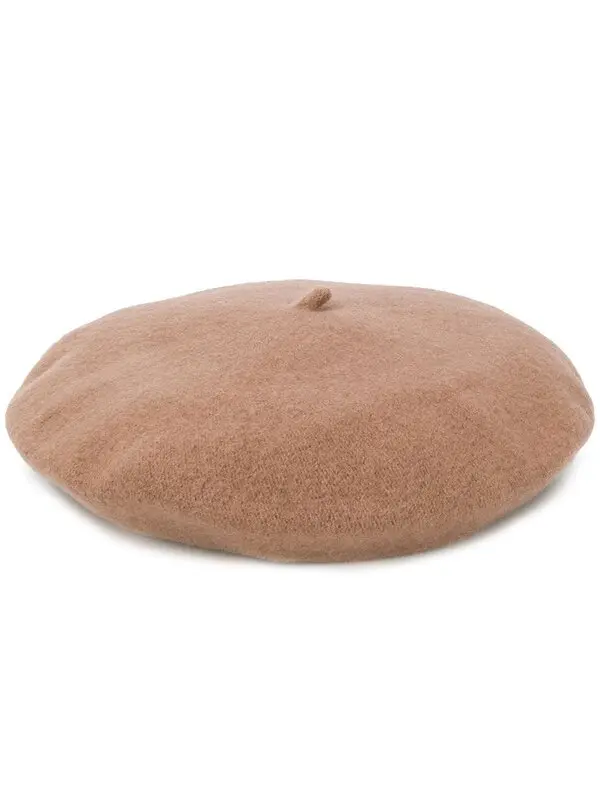CELINE ROBERT Knitted Beret Hat - Taupe