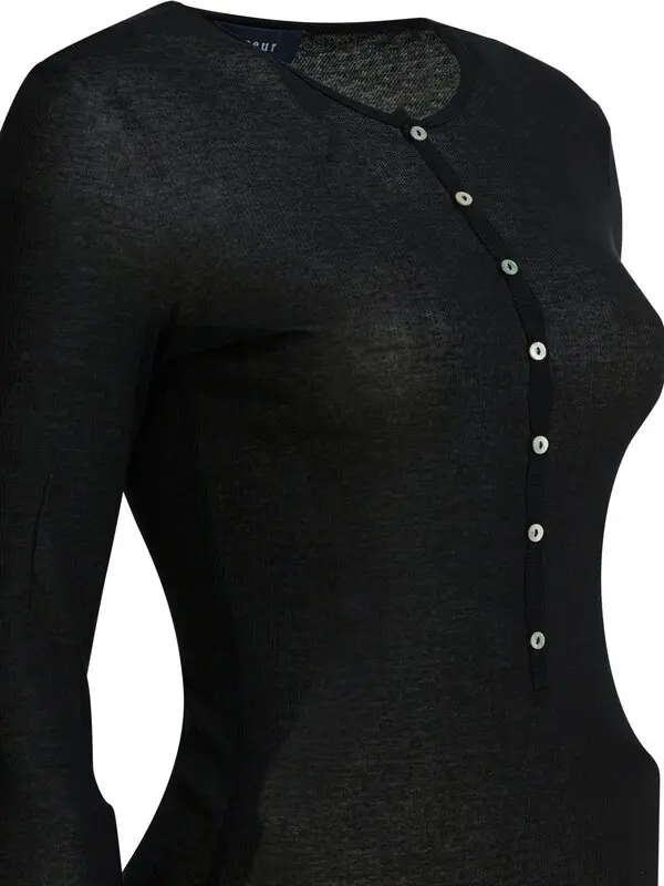 Soeur Cotton T-shirt With Partial Buttoning
