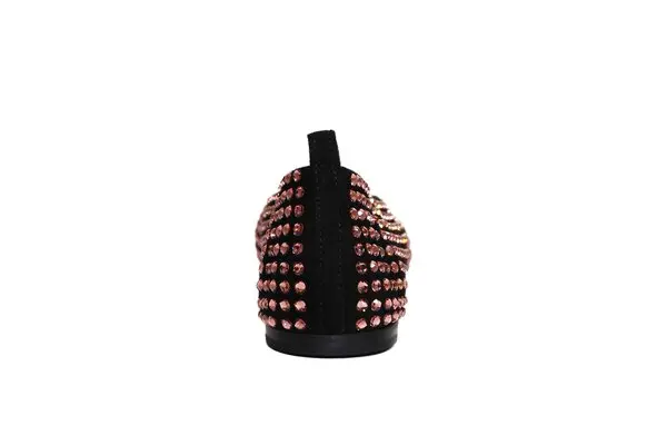 LA ROSE Ballerina Shoes With Crystal Embellishment - Pink