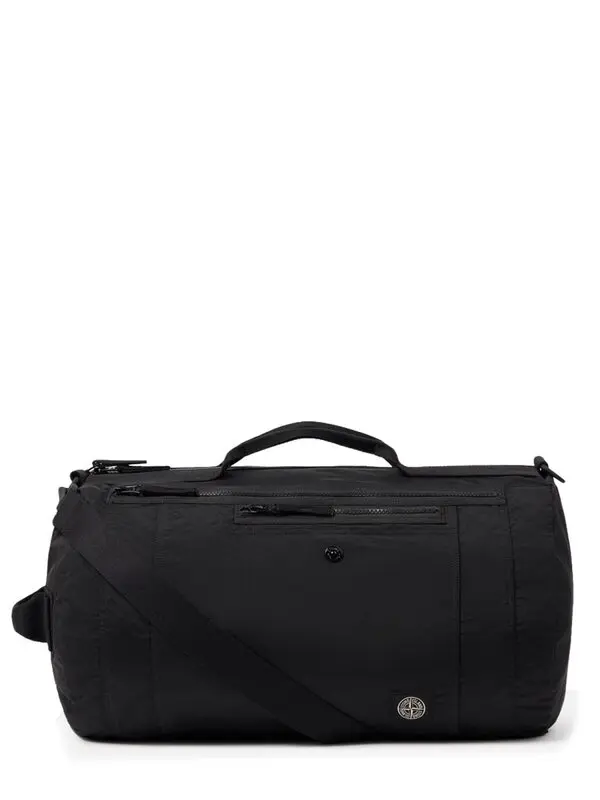 Stone Island Duffle Bag With Logo - Black