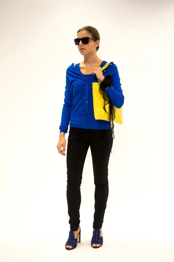 LA ROSE Cashmere Cardigan - Bluette