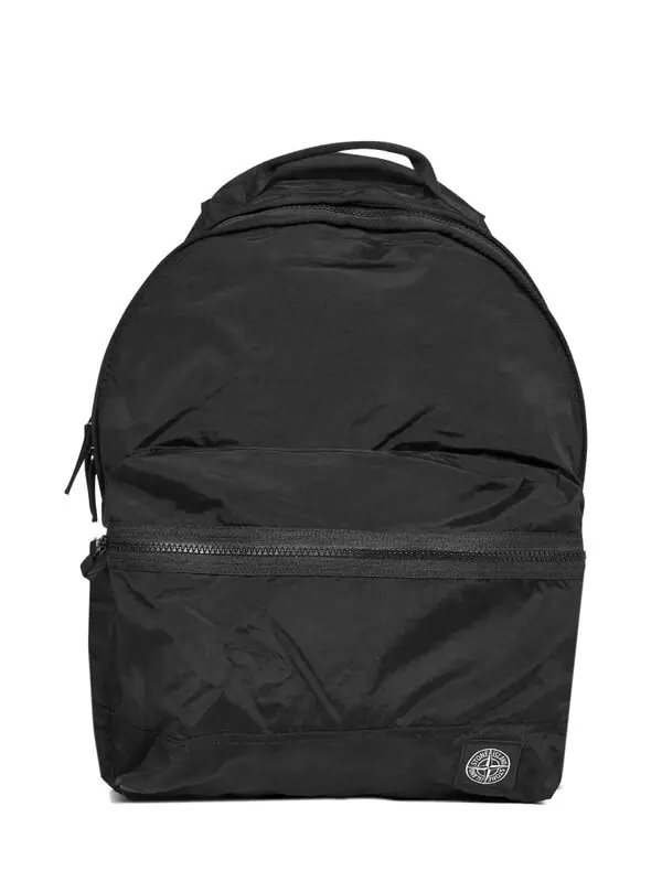 Stone Island Backpack With Logo - Black