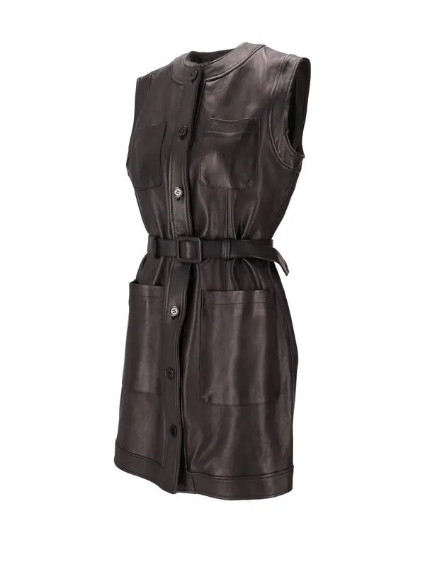 LA ROSE Leather Dress