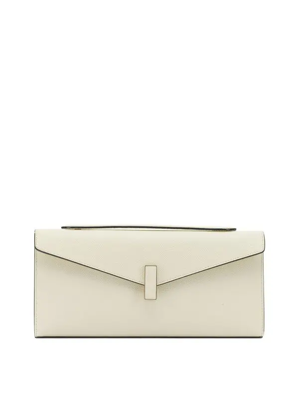 VALEXTRA Isis Clutch With Shoulder Strap - White