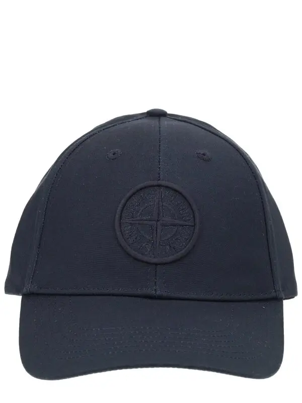 Stone Island Baseball Cap With Logo - Blue