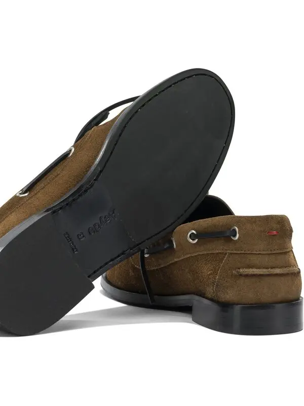 AeydĒ Harris Suede Lace-up Loafers - Brown
