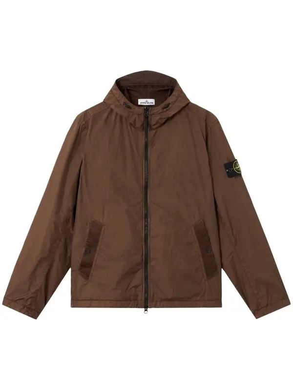 Stone Island Hooded Jacket - Brown
