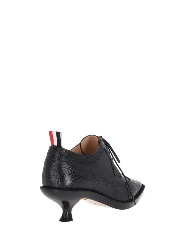 Thom Browne Longwing Brogue With Curved Heel - Black
