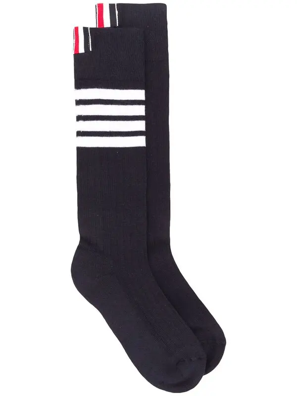 Thom Browne Athletic Mid-calf Socks - Navy