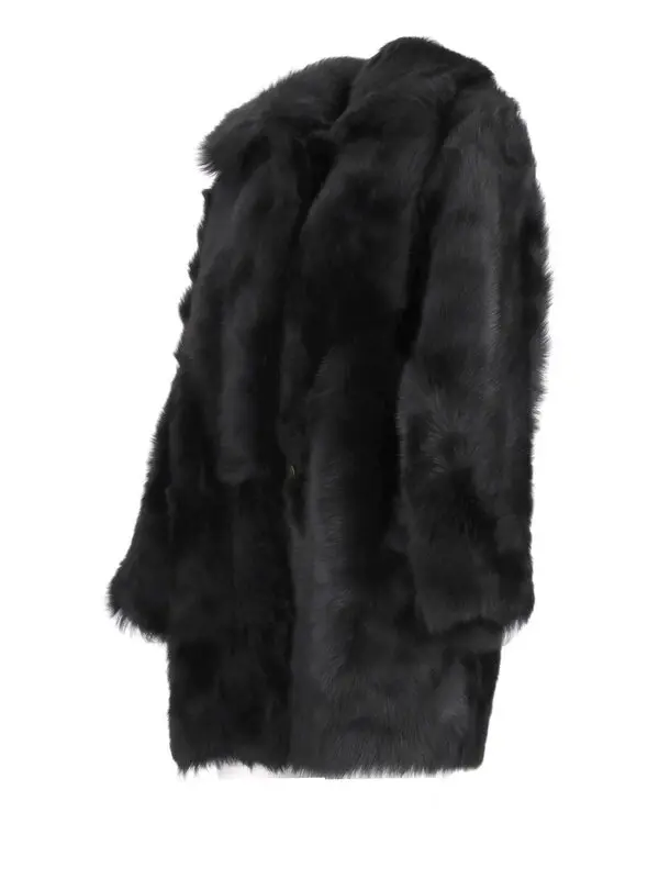 LA ROSE Montone Pelo Lungo Fur Coat