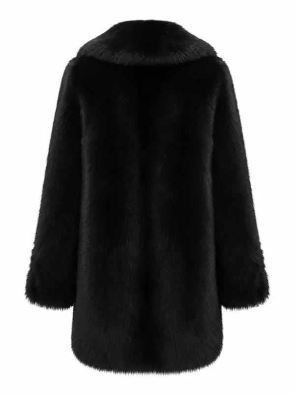 LA ROSE Montone Pelo Lungo Fur Coat