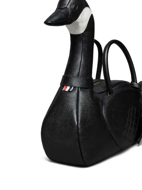 Thom Browne Goose Bag In Pebble Grain Leather