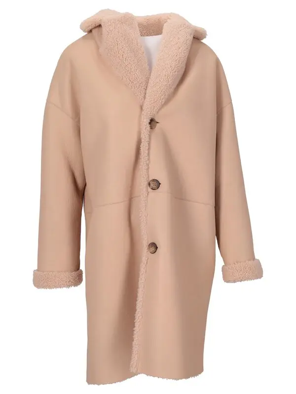 LA ROSE Short Shearling Coat