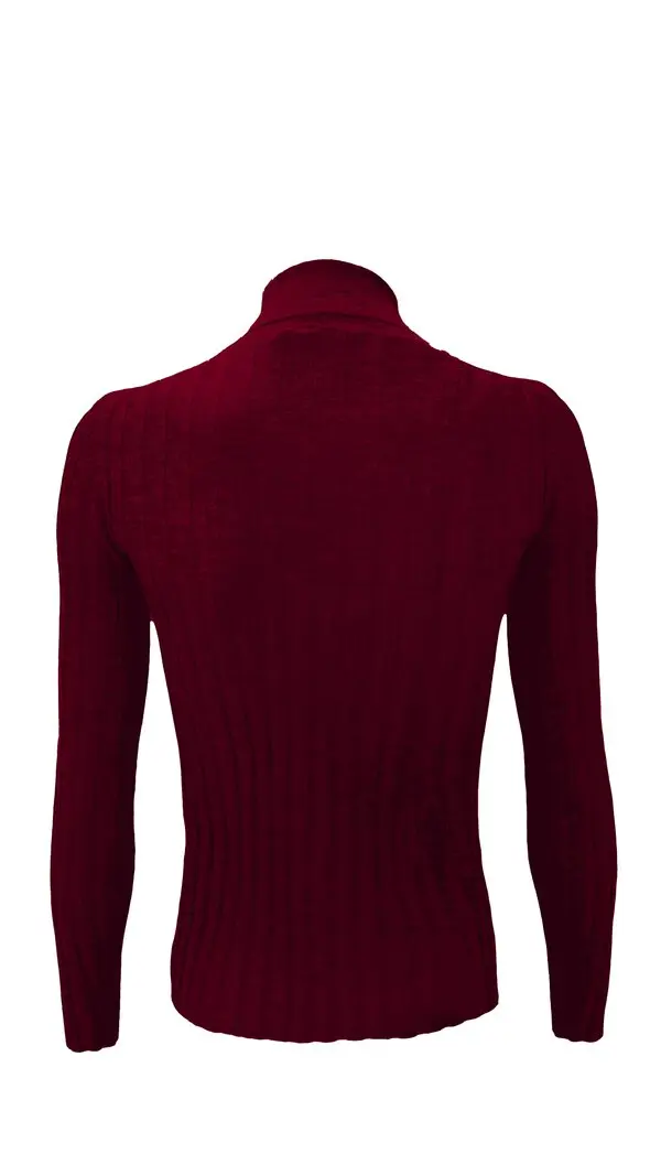 LA ROSE High Neck Cashmere-silk Knit Top - Bordeaux