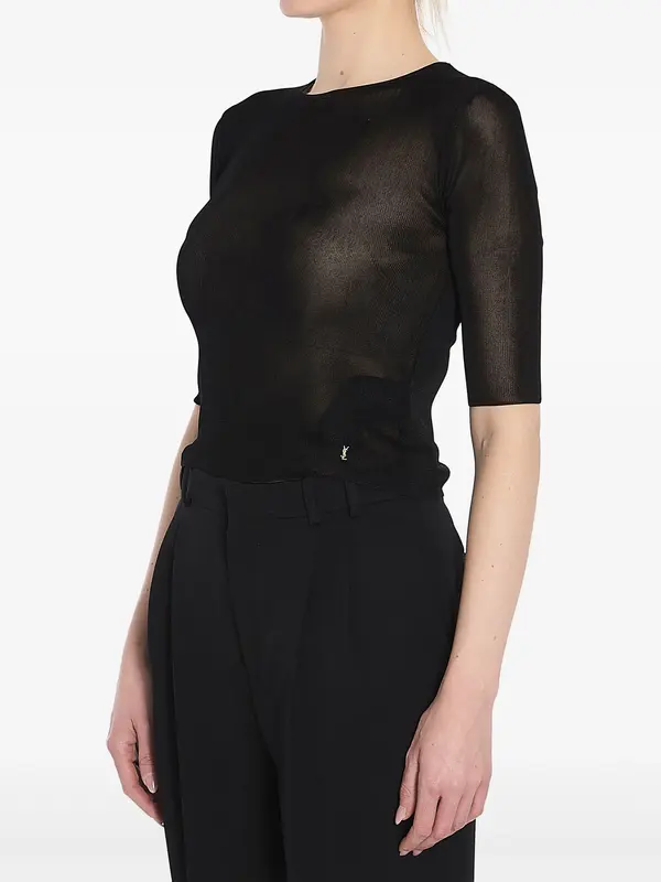 Saint Laurent Cassandre Cropped Top