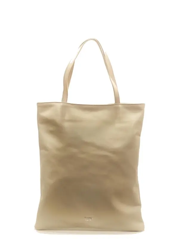 LA ROSE Leather Tote Bag - Ivory