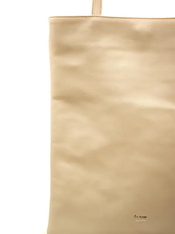 LA ROSE Leather Tote Bag - Ivory