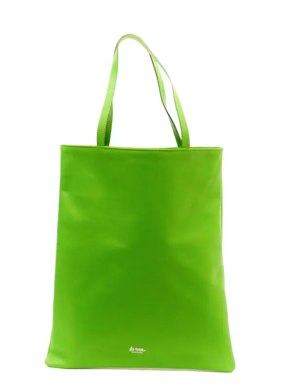 LA ROSE Leather Tote Bag - Green