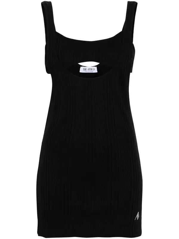 Attico Layered Tank Top - Black