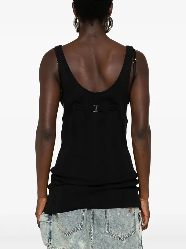 Attico Layered Tank Top - Black