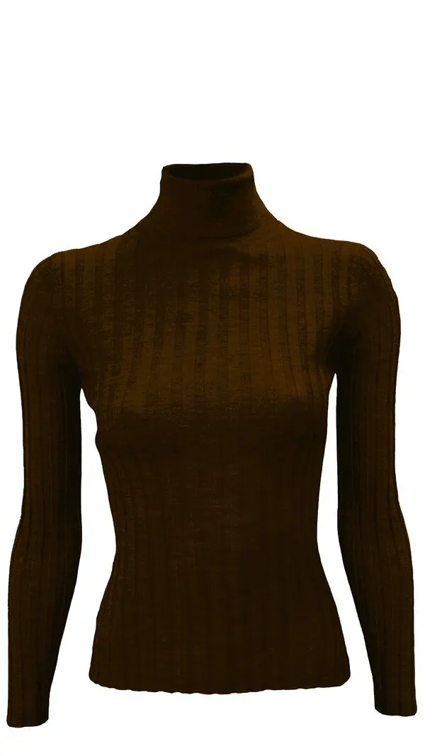 LA ROSE High Neck Cashmere And Silk Top - Testa Di Moro