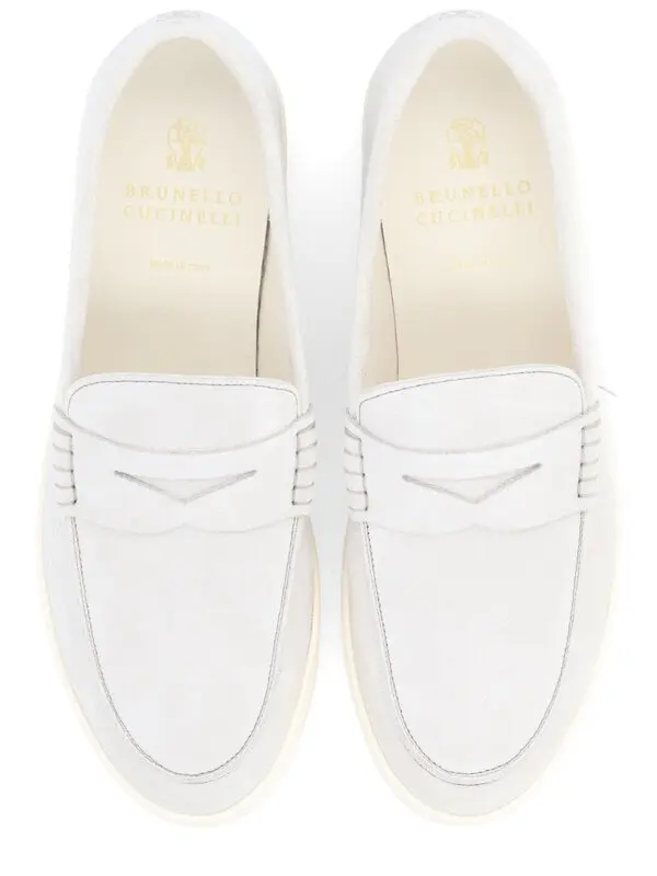 Brunello Cucinelli Suede Loafer - Grey