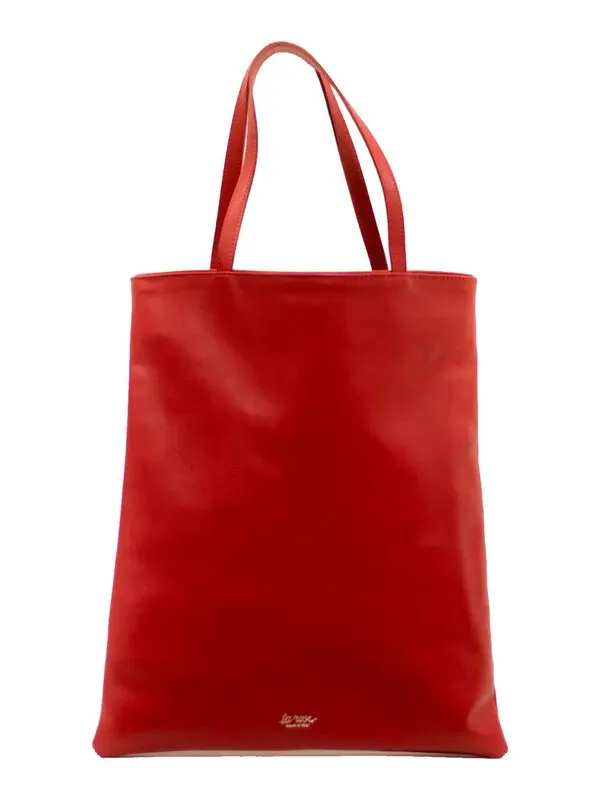 LA ROSE Leather Tote Bag - Red