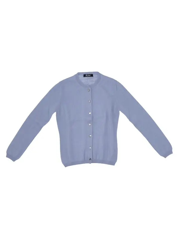 LA ROSE Cashmere Cardigan - Light Blue