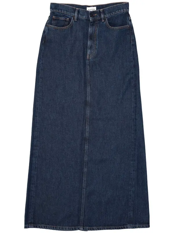 PAROSH Denim Maxi Skirt