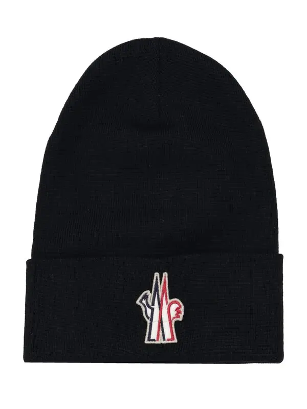 Moncler Ribbed Beanie - Black