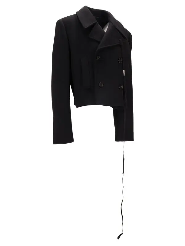 ANN DEMEULEMEESTER Truide Double-breasted Caban In Melton Wool