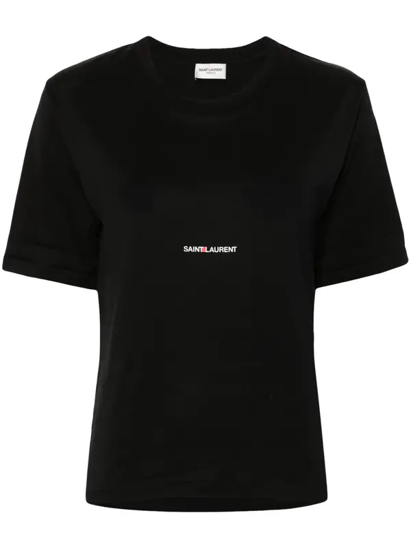 Saint Laurent Logo Print T-shirt - Nero