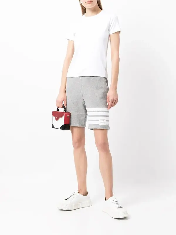 Thom Browne Mid-thigh Shorts With 4-bar Stripe