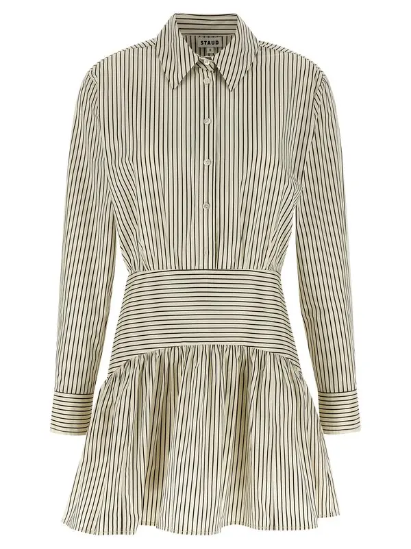 Staud Rocco Striped Mini Dress