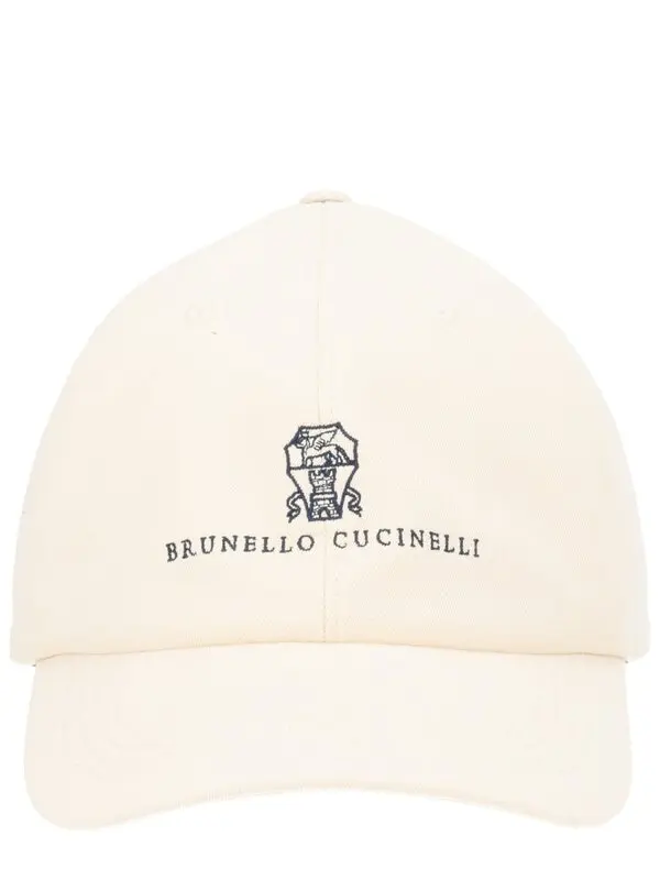 Brunello Cucinelli Baseball Cap With Logo - Beige
