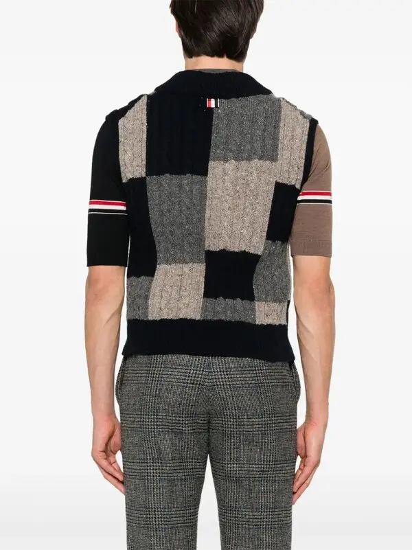 Thom Browne Patchwork Intarsia Vest