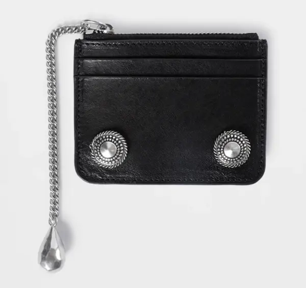 ANN DEMEULEMEESTER Bep Small Wallet Vintage Lux Grained Leather - Black