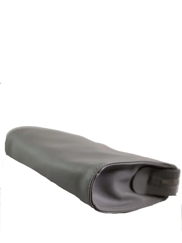 LA ROSE Minimal Leather Makeup Bag - Grigio