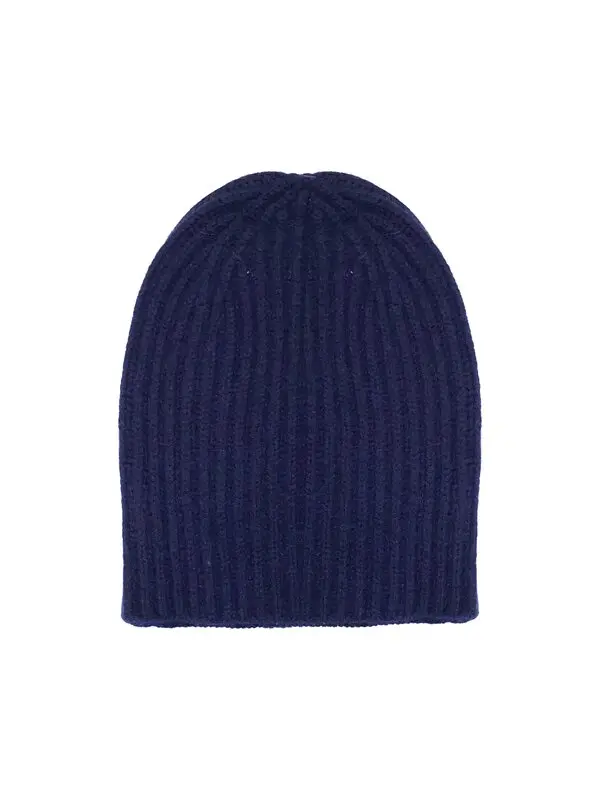 LA ROSE Ribbed Beanie - Blue Navy