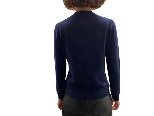 LA ROSE Cashmere Cardigan - Blu