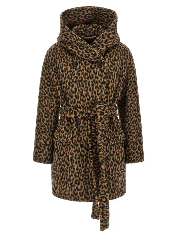 Tagliatore Jilly Animal Print Coat