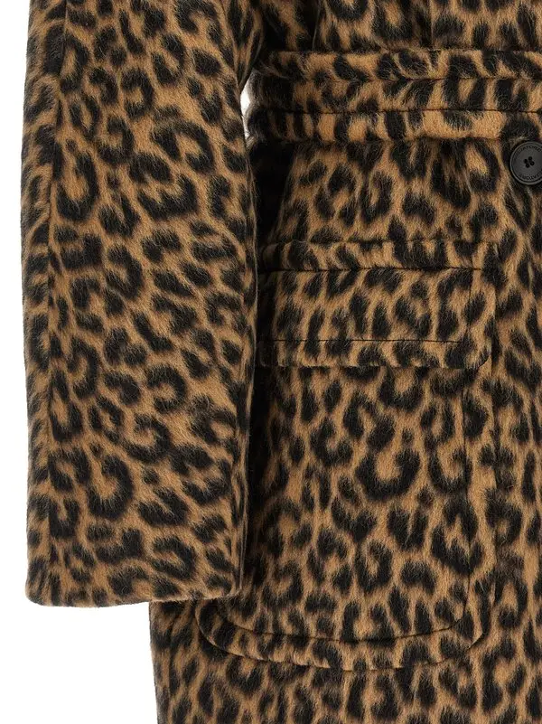 Tagliatore Jilly Animal Print Coat