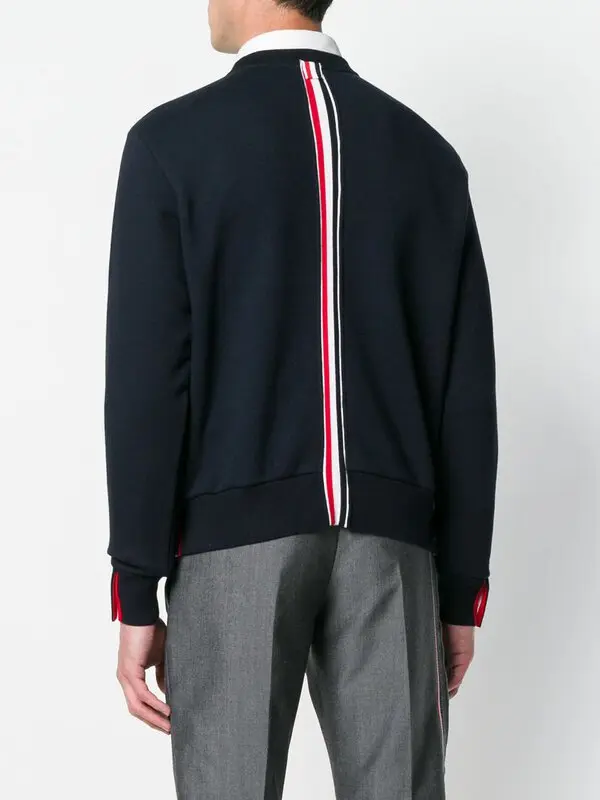 Thom Browne Crewneck Pullover With Stripe Detail