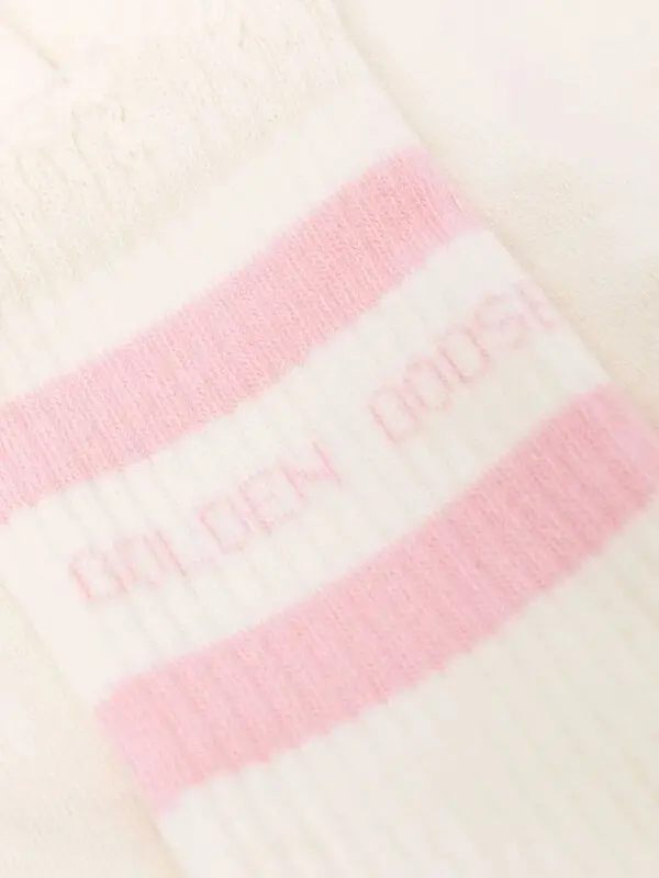 GOLDEN GOOSE High Ribbed Socks - Papyrus/baby
